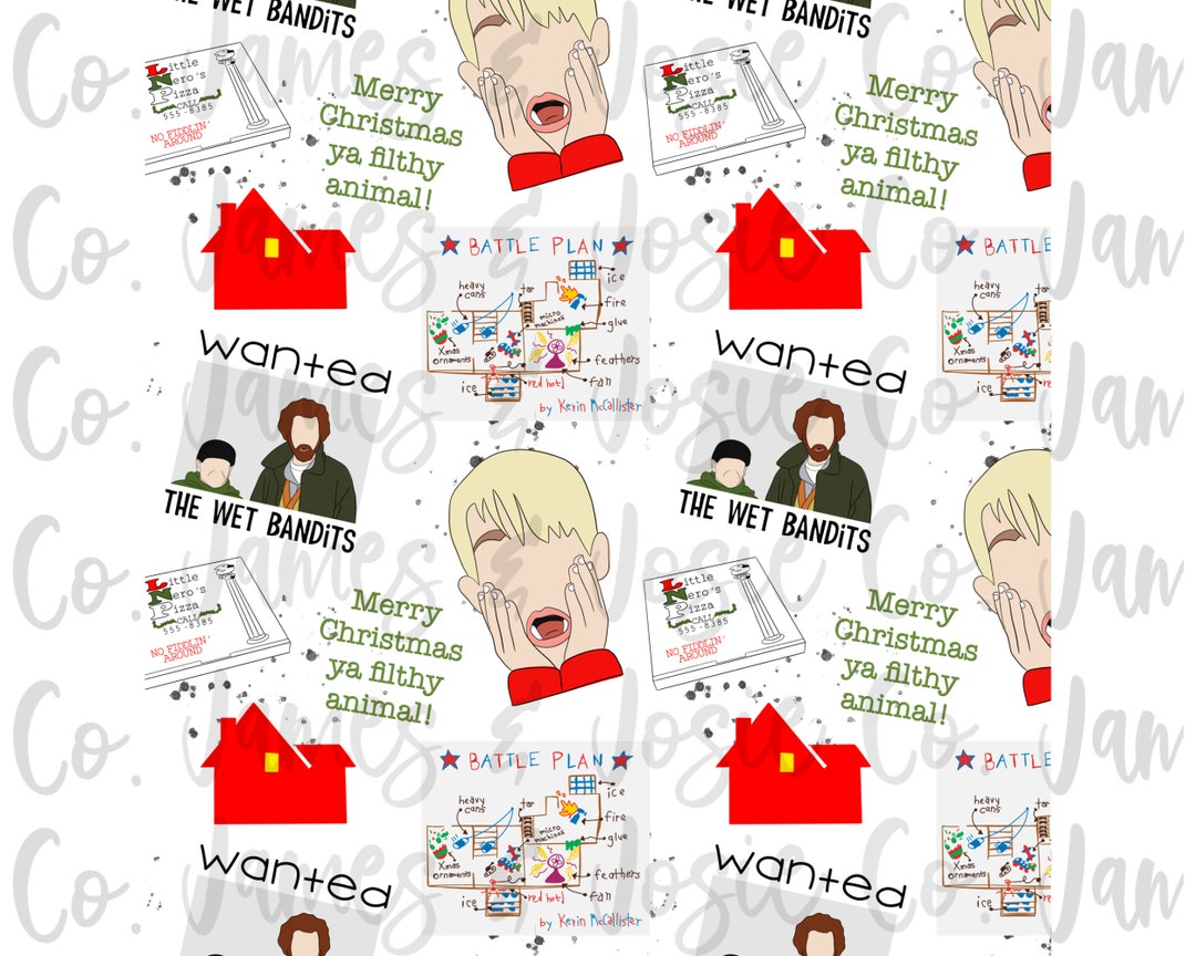Home Alone, Fabric File, Christmas, Seamless, PNG, Screen Print ...
