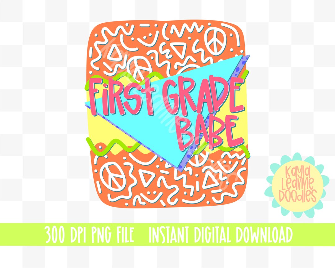 Back to School, Cute First Grade Design, Kindergarten, Grade School ...