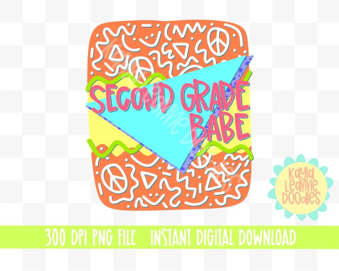 Back to School, Cute Second Grade Design, Kindergarten, Grade School ...