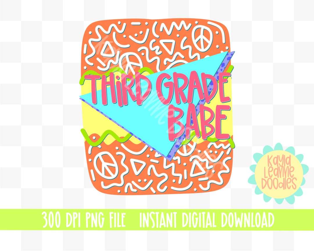 Back to School, Cute Third Grade Design, Kindergarten, Grade School ...