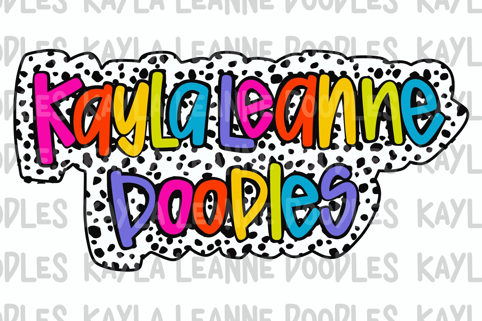 Trendy Name, Dalmation Print Name, Custom Name Design, Sublimation, PNG ...