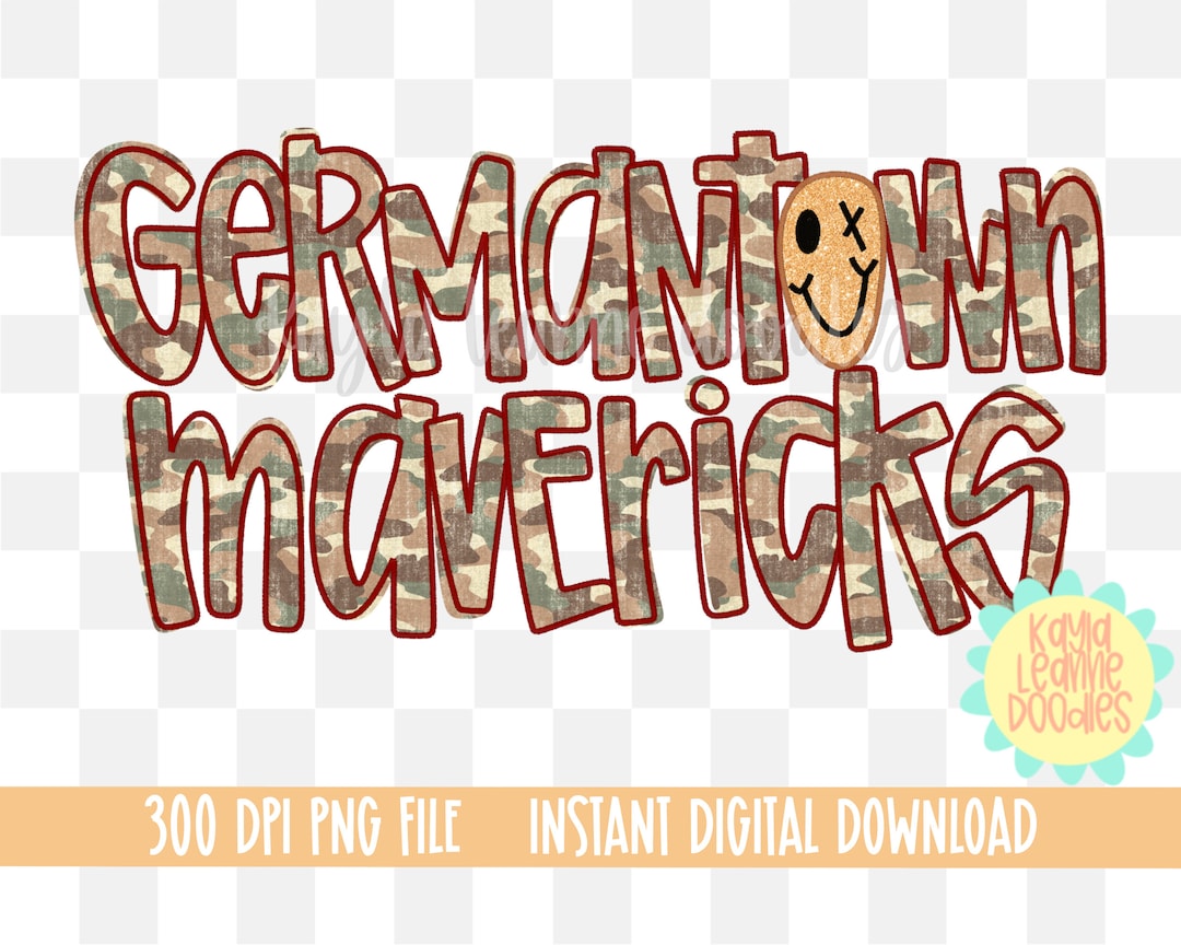 Germantown Mavericks Mascot, Mississippi School Design, Sublimation ...
