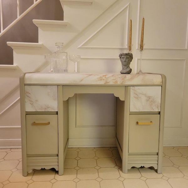 Waterfall Desk - Etsy