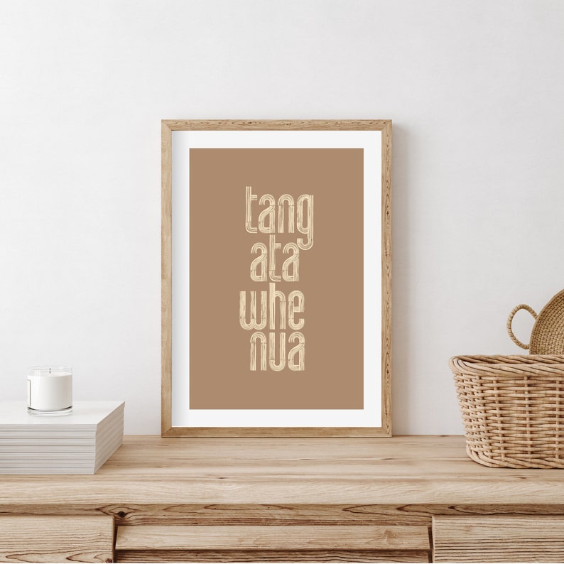 Tangata Whenua - Te Reo Maori Inspired Art Printable Digital Download ...
