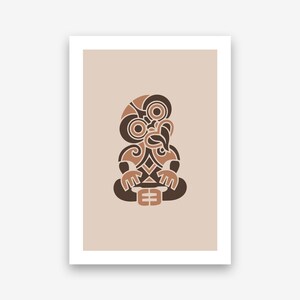 Brown Tiki - Te Reo Maori Inspired Art Printable Digital Download ...