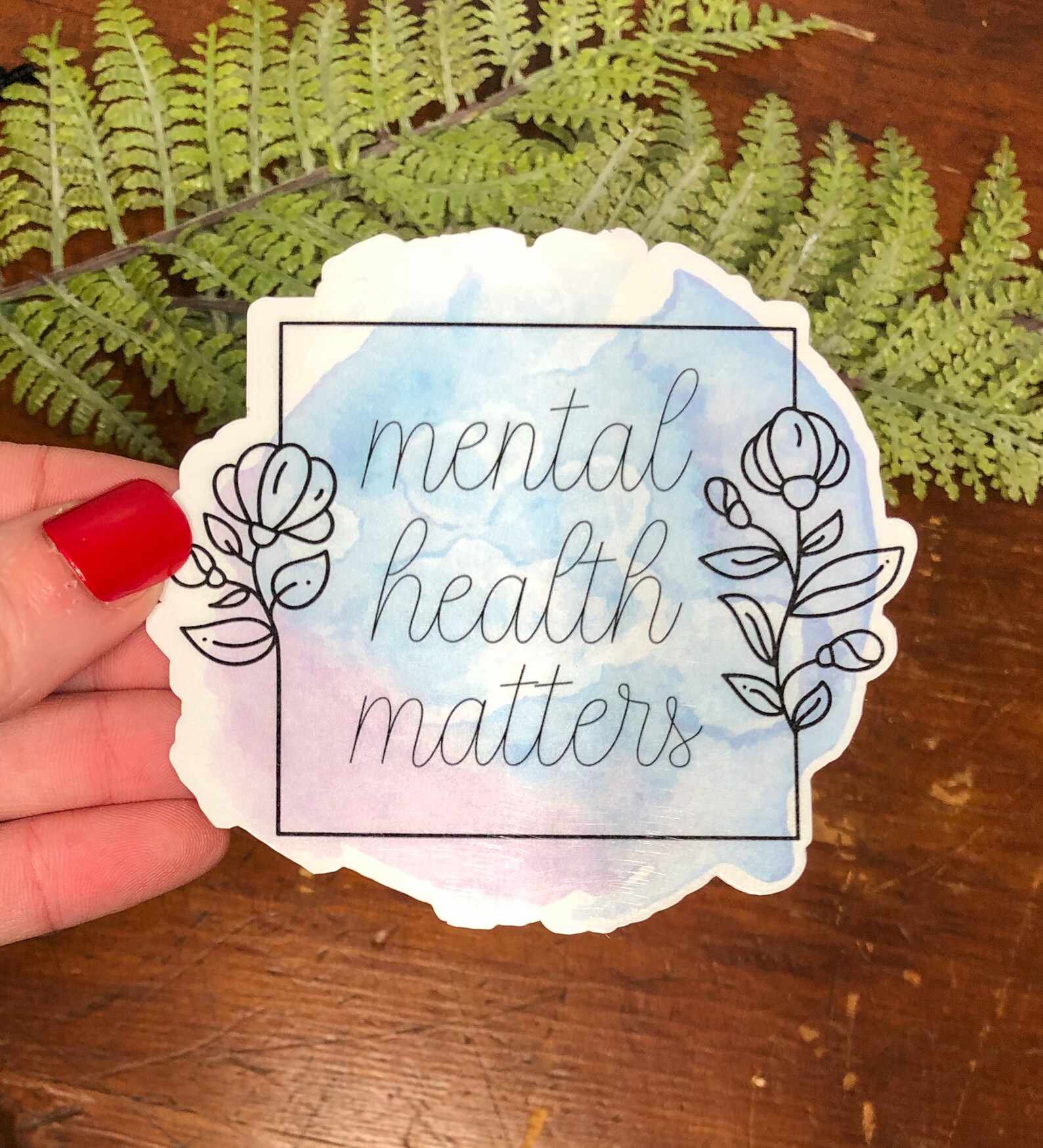 Mental Health Matters Sticker, Mental Health Awareness, Watercolor ...