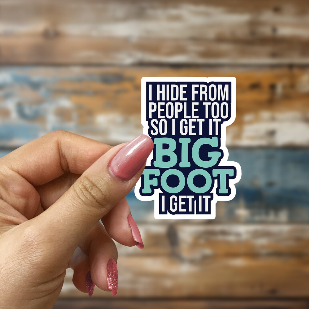 Hide Big Foot Words - Bujo Planner Water Bottle Car Stickers USA Made ...