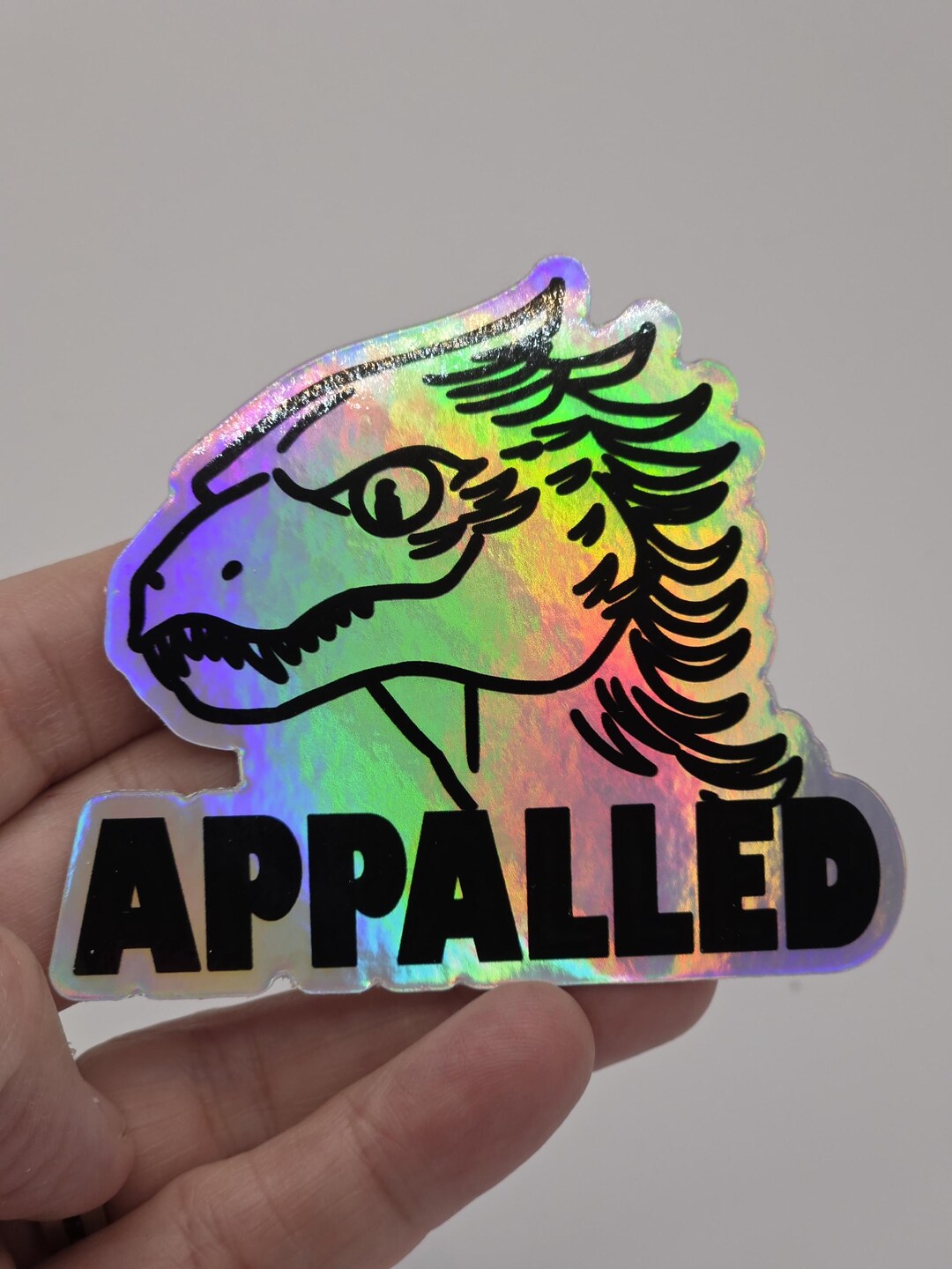 Oil Slick Raptor Mongo Appalled Gamer Sticker: Dnd Fantasy Litrpg ...