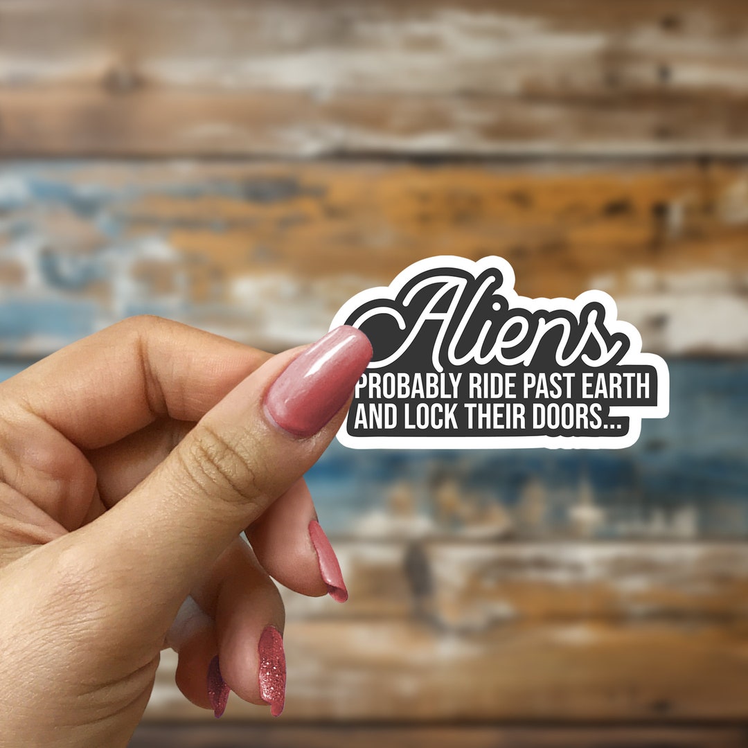 Aliens Lock Doors Words - Bujo Planner Water Bottle Car Stickers USA ...