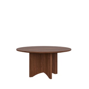Modern Round Walnut Dining Table With Taylor Base - Etsy