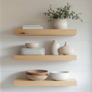 Maple Floating Shelf: Handcrafted Solid Wood Design - Etsy