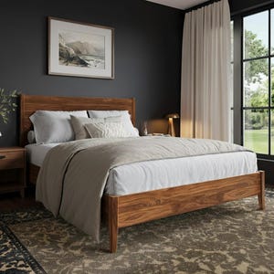 The Bradford Bed Frame: Handcrafted Solid Wood Design - Etsy