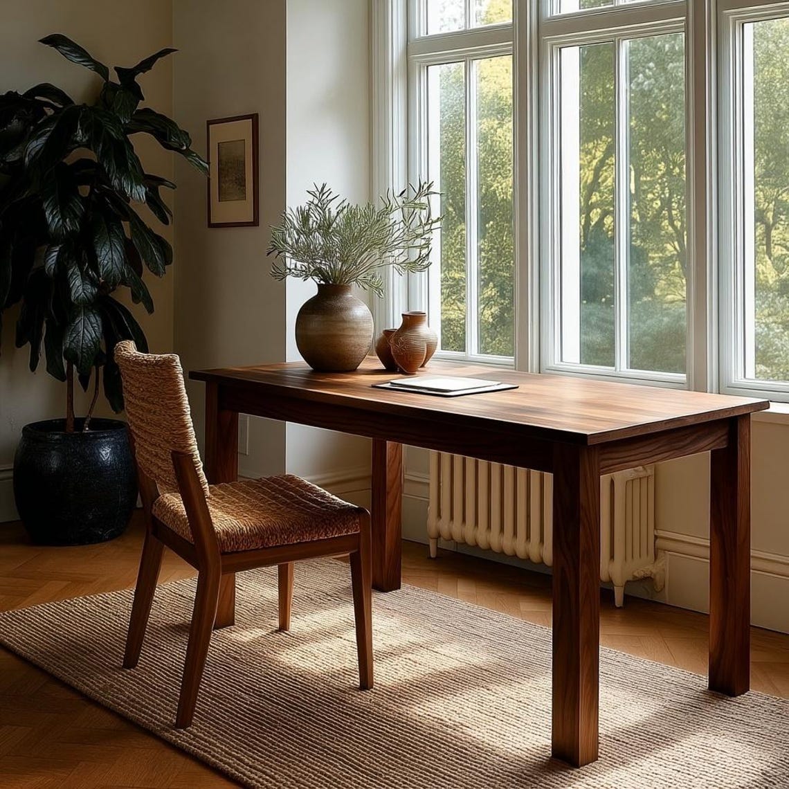 The Piper Desk: Handcrafted Wooden Work Desk - Etsy