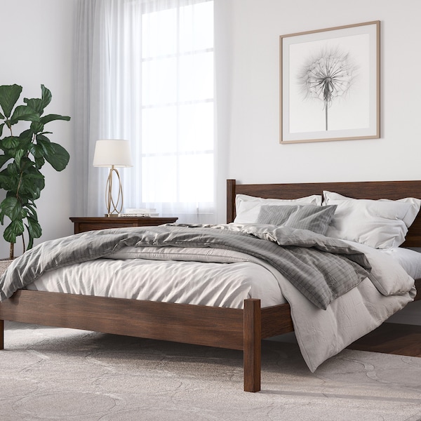 Cherry Wood King Bed Frame - Etsy