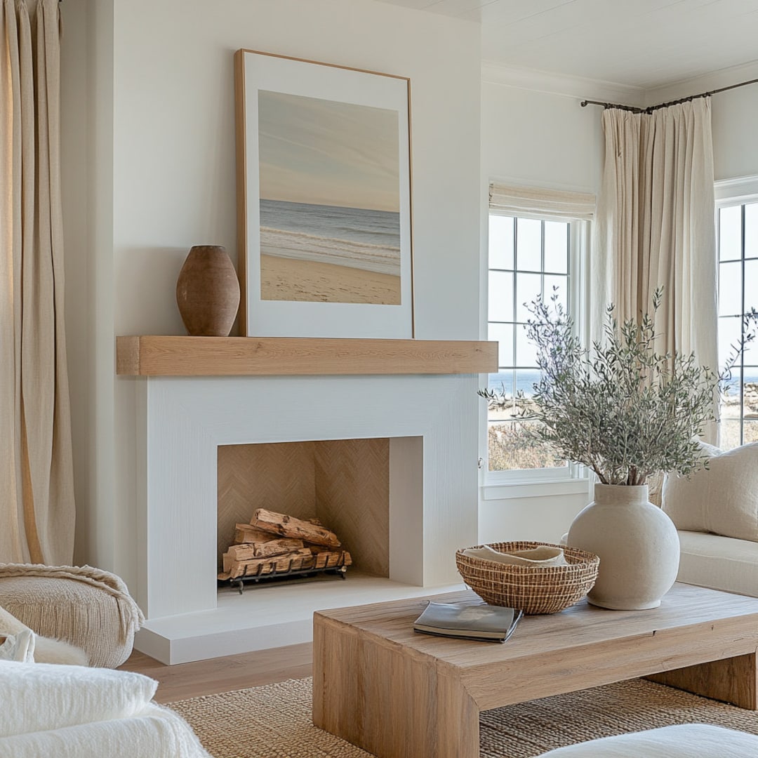The Oak Box Mantel: Solid Wood Fireplace Mantel - Etsy