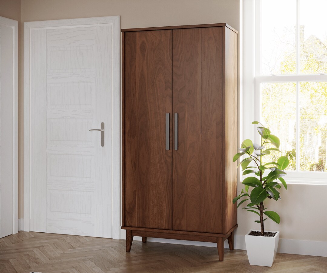 Custom Made Wooden Armoire, Handcrafted Armoire With Maple, White Oak ...