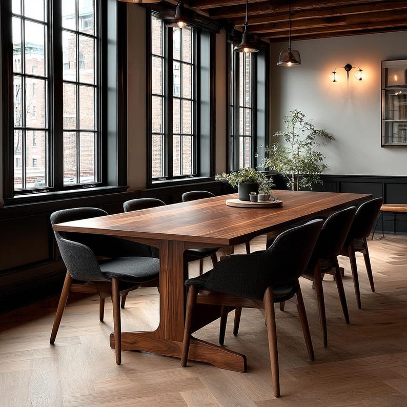 The Jameson Table, Trestle Dining Table, Family Size Trestle Table ...