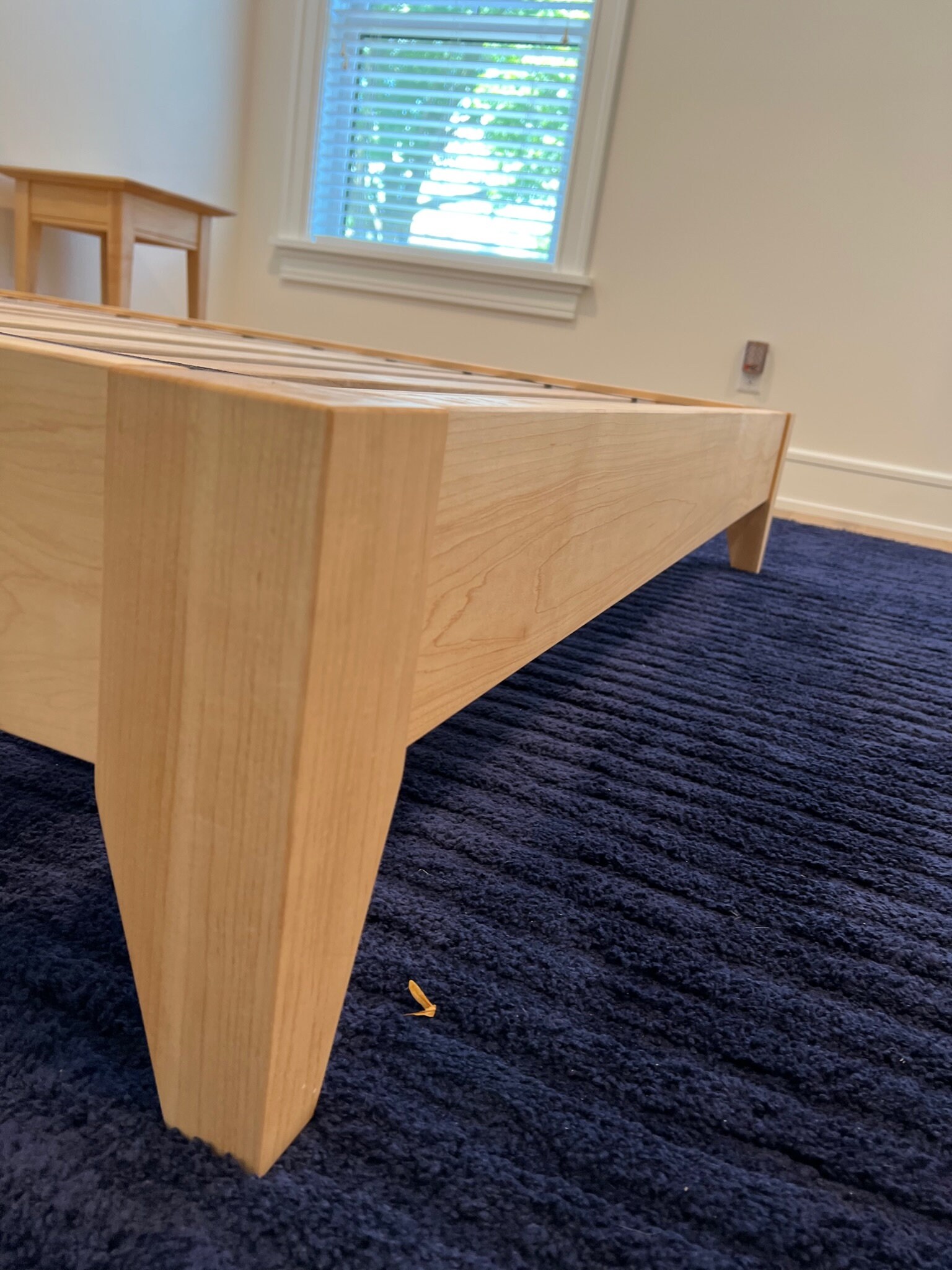 Wooden Bed Frame Maple Bedframe and Headboard Modern Bedroom - Etsy