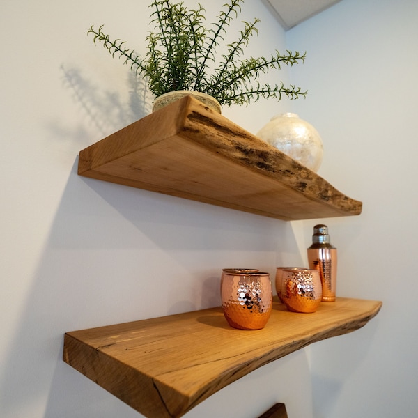 Live Edge Floating Shelf - Etsy