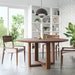 Round Walnut Cross Base Dining Table - Etsy