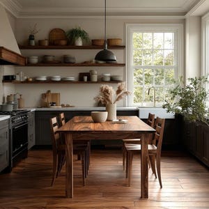 The Piper Dining Table: Handcrafted Solid Wood Farmhouse Design - Etsy