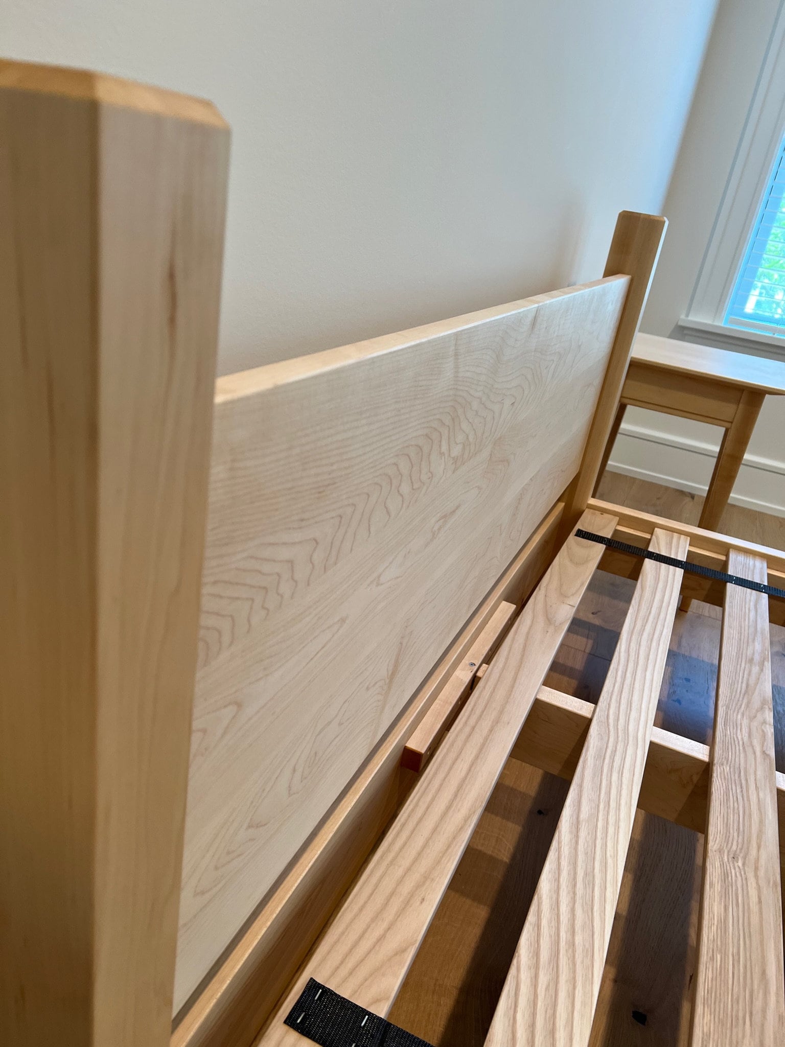 Wooden Bed Frame Maple Bedframe and Headboard Modern Bedroom - Etsy