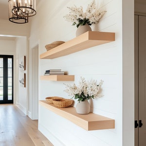 Maple Floating Shelf: Handcrafted Solid Wood Design - Etsy