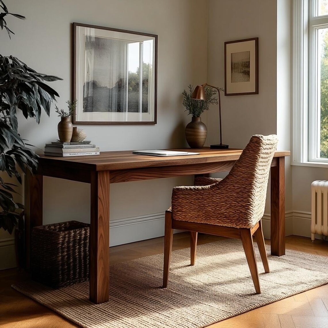 The Piper Desk: Handcrafted Wooden Work Desk - Etsy