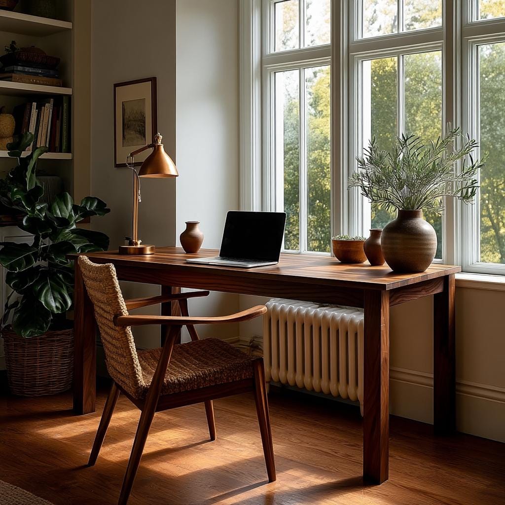 The Piper Desk: Handcrafted Wooden Work Desk - Etsy
