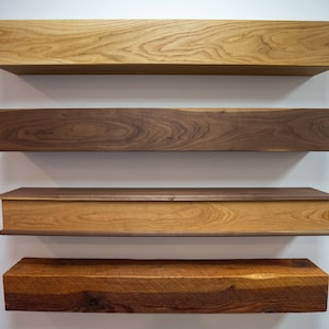 The Walnut Box Mantel: Custom Floating Wooden Mantelpiece - Etsy