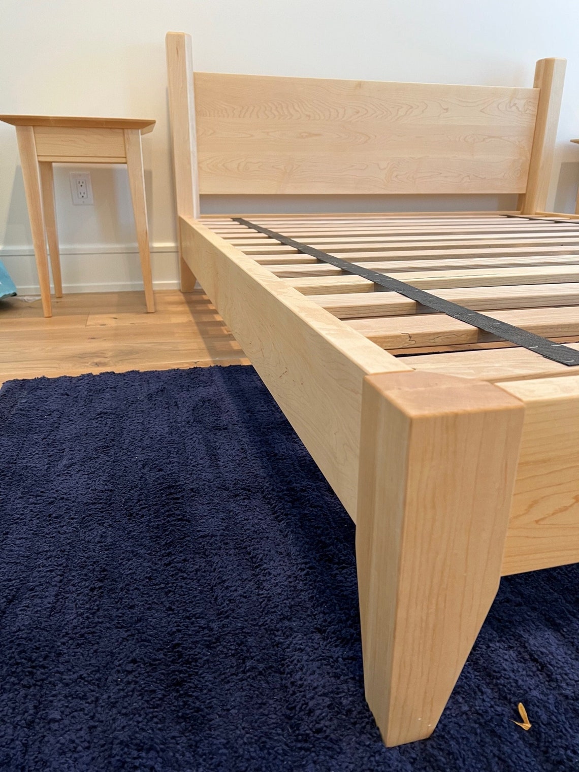 Wooden Bed Frame Maple Bedframe and Headboard Modern Bedroom - Etsy