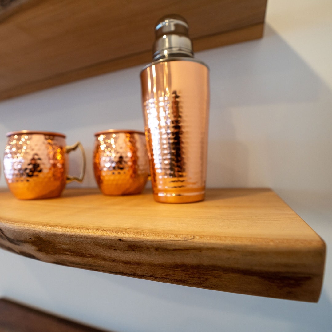 Live Edge Maple Floating Shelf, Maple Floating Shelf, Live Edge Wood ...