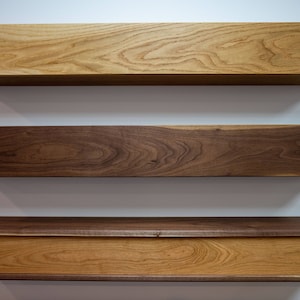 The Walnut Box Mantel: Custom Floating Wooden Mantelpiece - Etsy