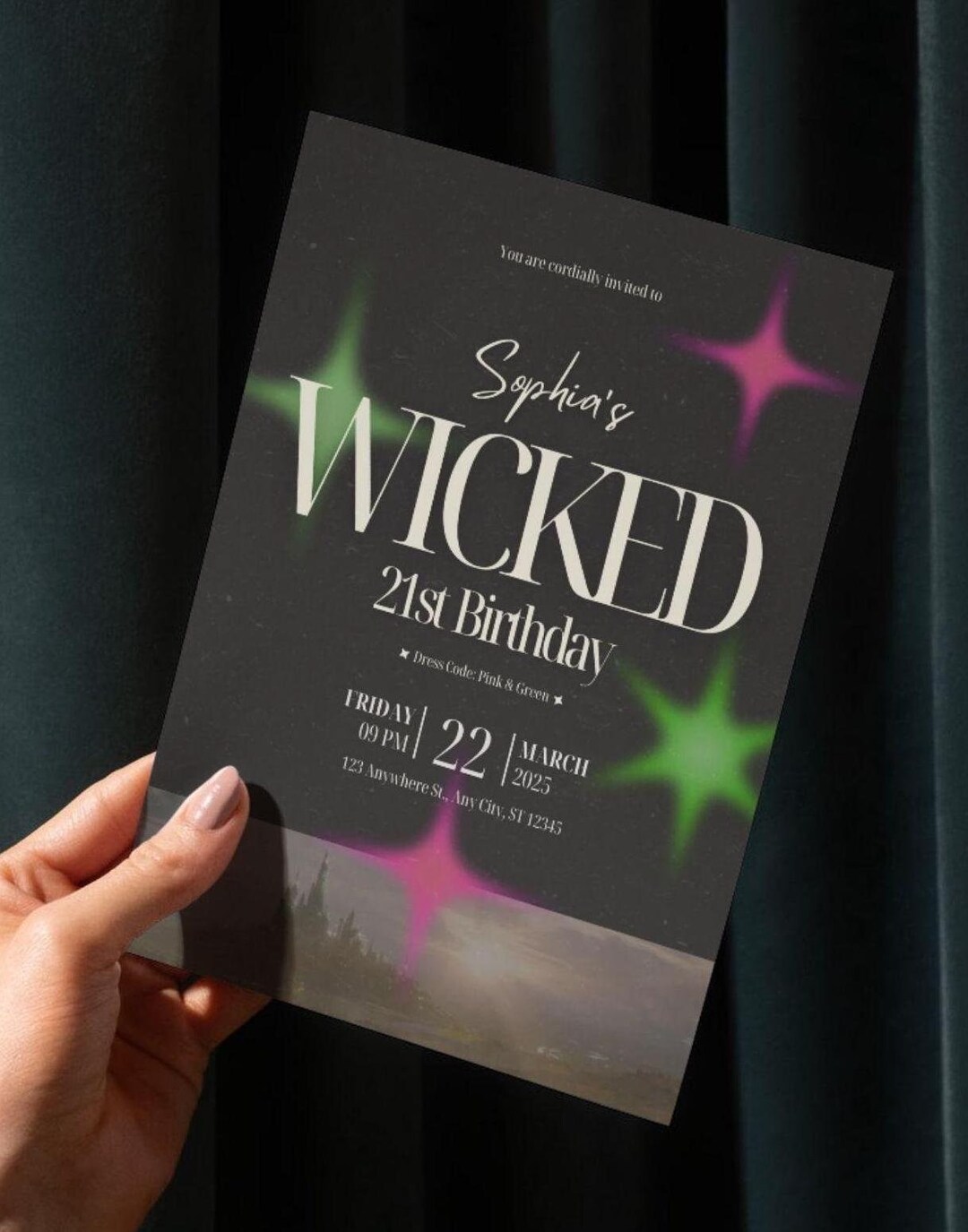 Wicked Birthday Invitation Digital Birthday Invitation Simple Party ...
