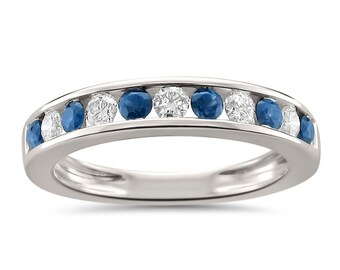 Blue Diamond Wedding Rings - Etsy