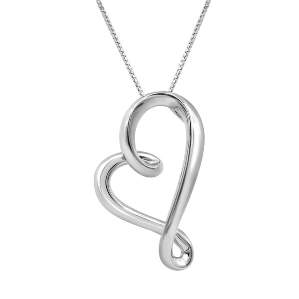 Tilted Heart Necklace - Etsy