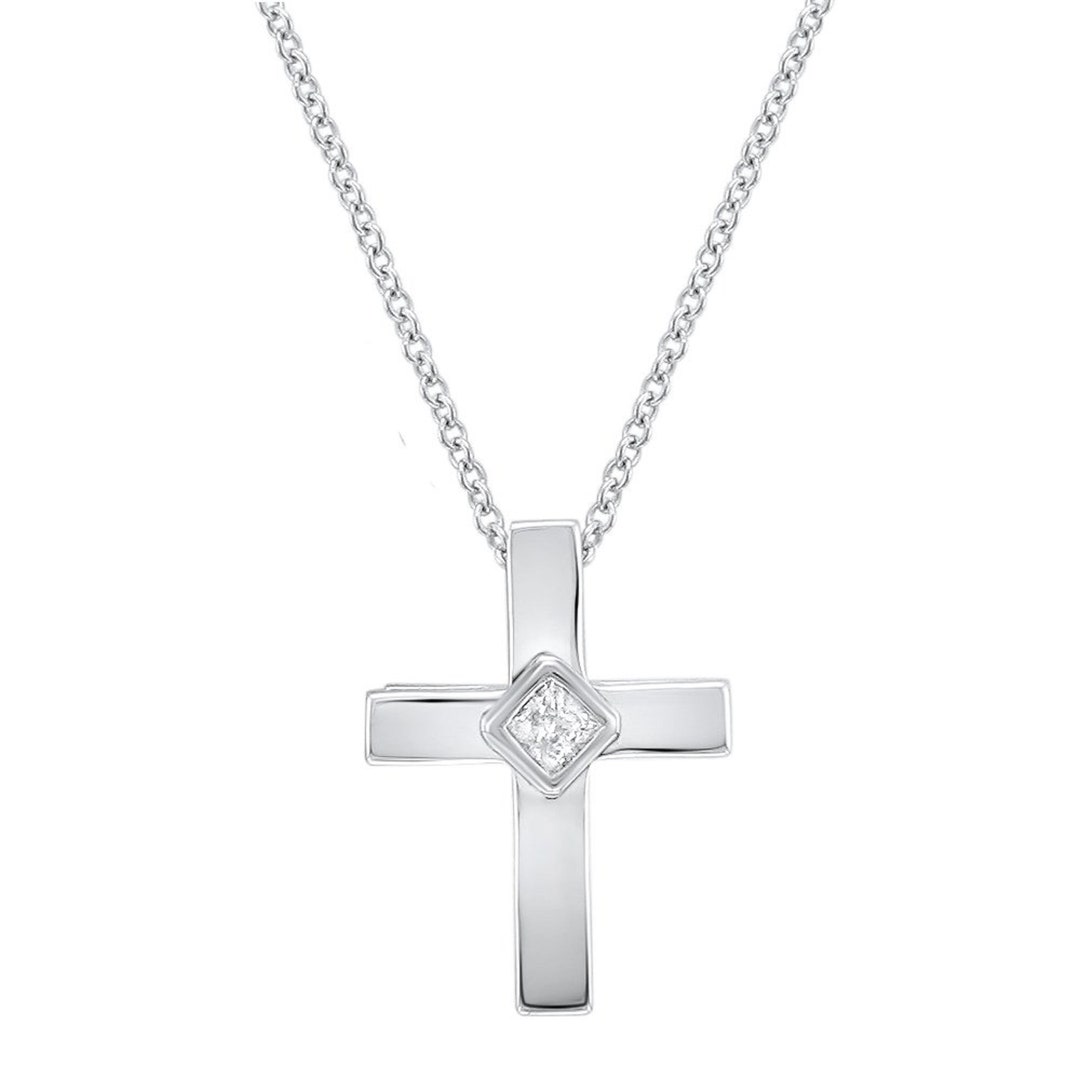 Diamond Cross Chain Christian Cross Necklace Religious Cro - Etsy