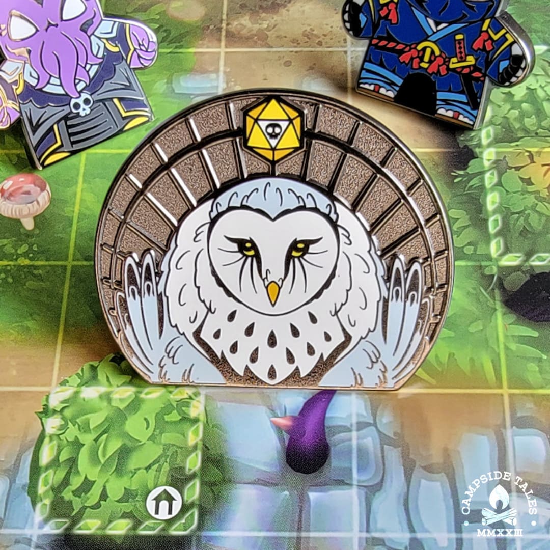 Owlbear Boss Figure Token - Larger D&D / RPG Playable Enamel Pin - Etsy