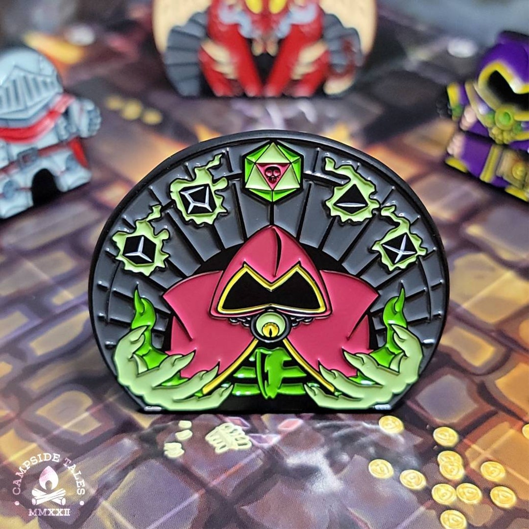 Dice Lich Boss Figure Token - Larger D&D / RPG Playable Enamel Pin - Etsy