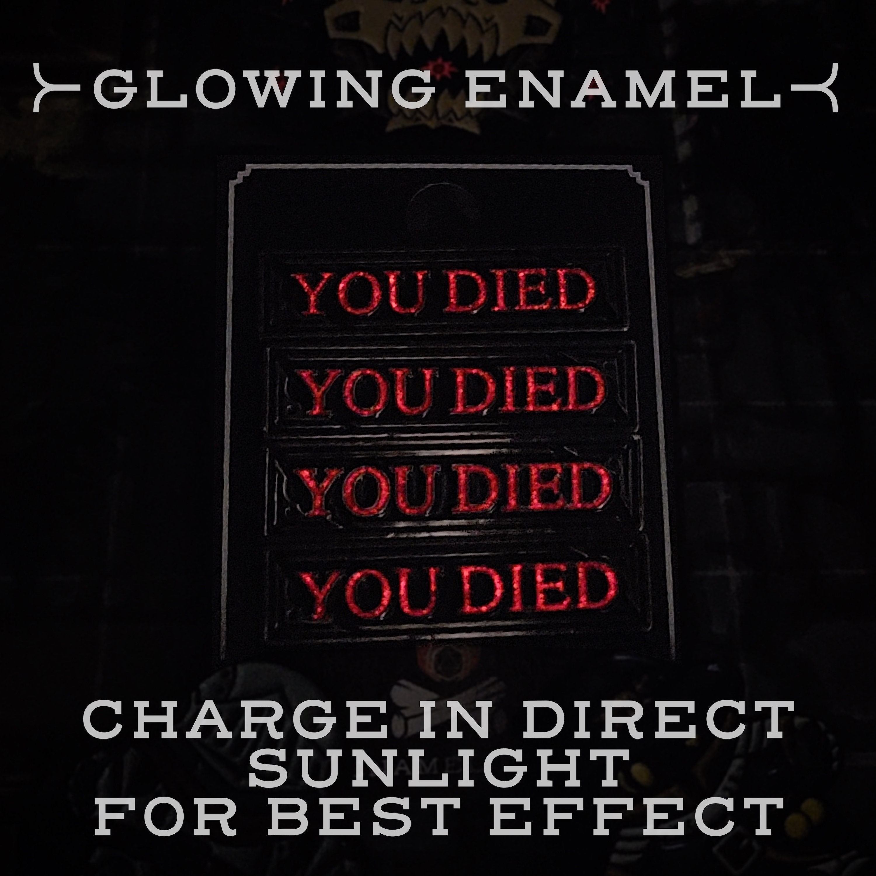 B-graded TPK Set of Glowing you Died Game Over Enamel Pin - Etsy