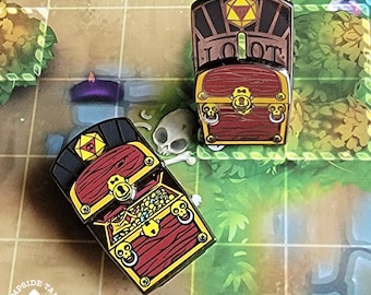 Mimic Chest Token D&D / RPG Playable Enamel Sliding Pin - Etsy