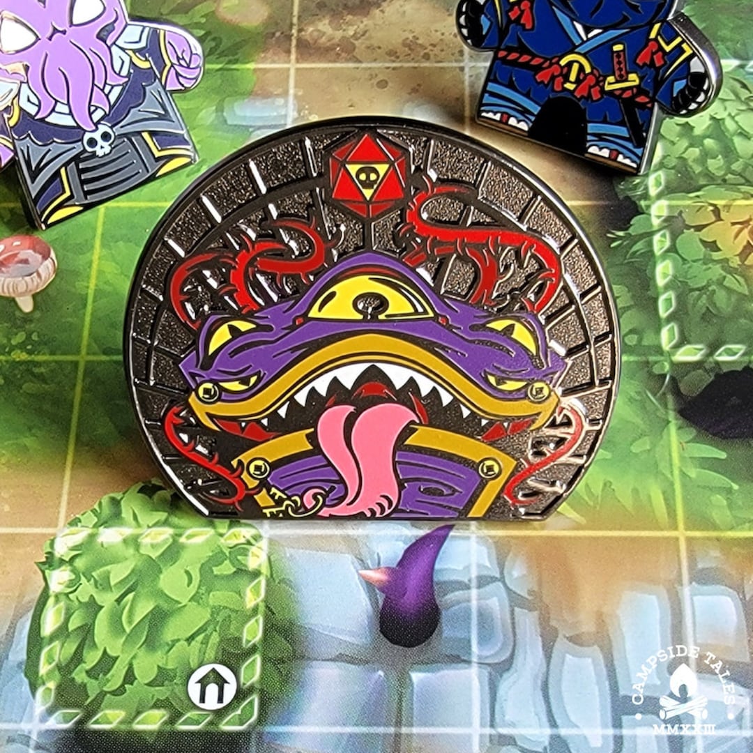 Mimic Chest Boss Figure Token - Larger D&D / RPG Playable Enamel Pin - Etsy