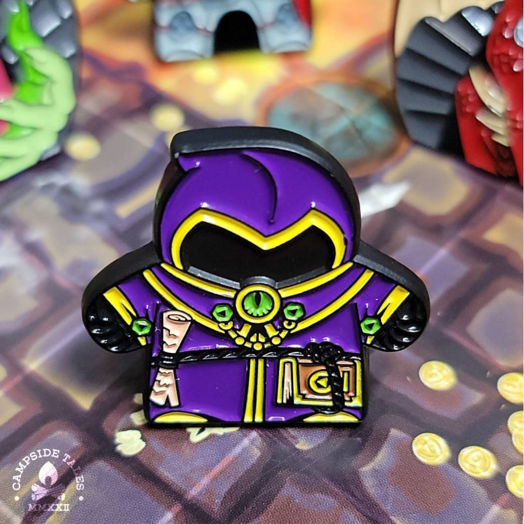 Mysterious Dungeon Master Figure Token - D&D / RPG Playable Enamel Pin ...