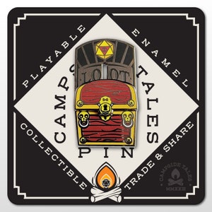 Treasure Chest Token - D&D / RPG Playable Enamel Sliding Pin - Etsy