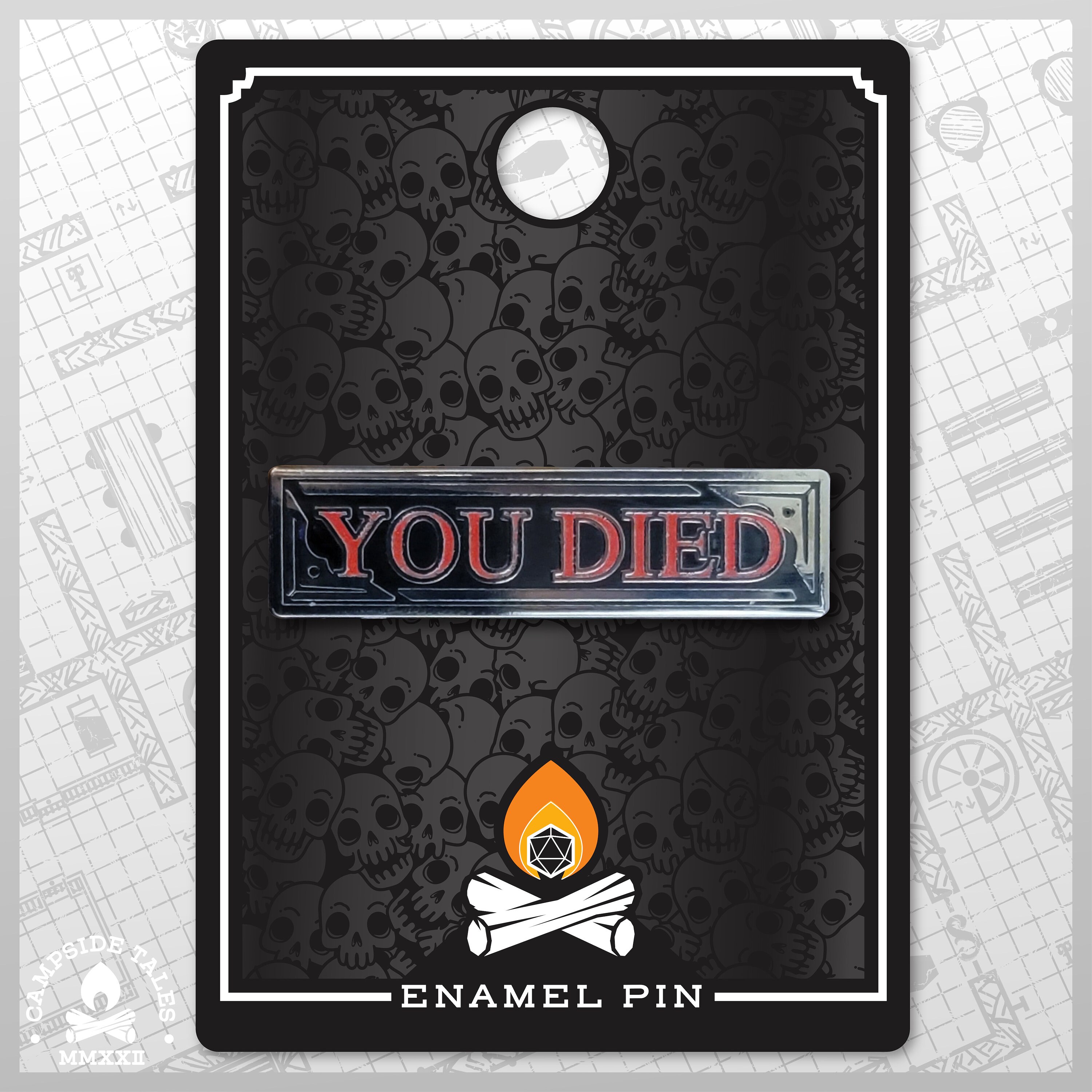 Glowing you Died Game Over Enamel Pin - Etsy