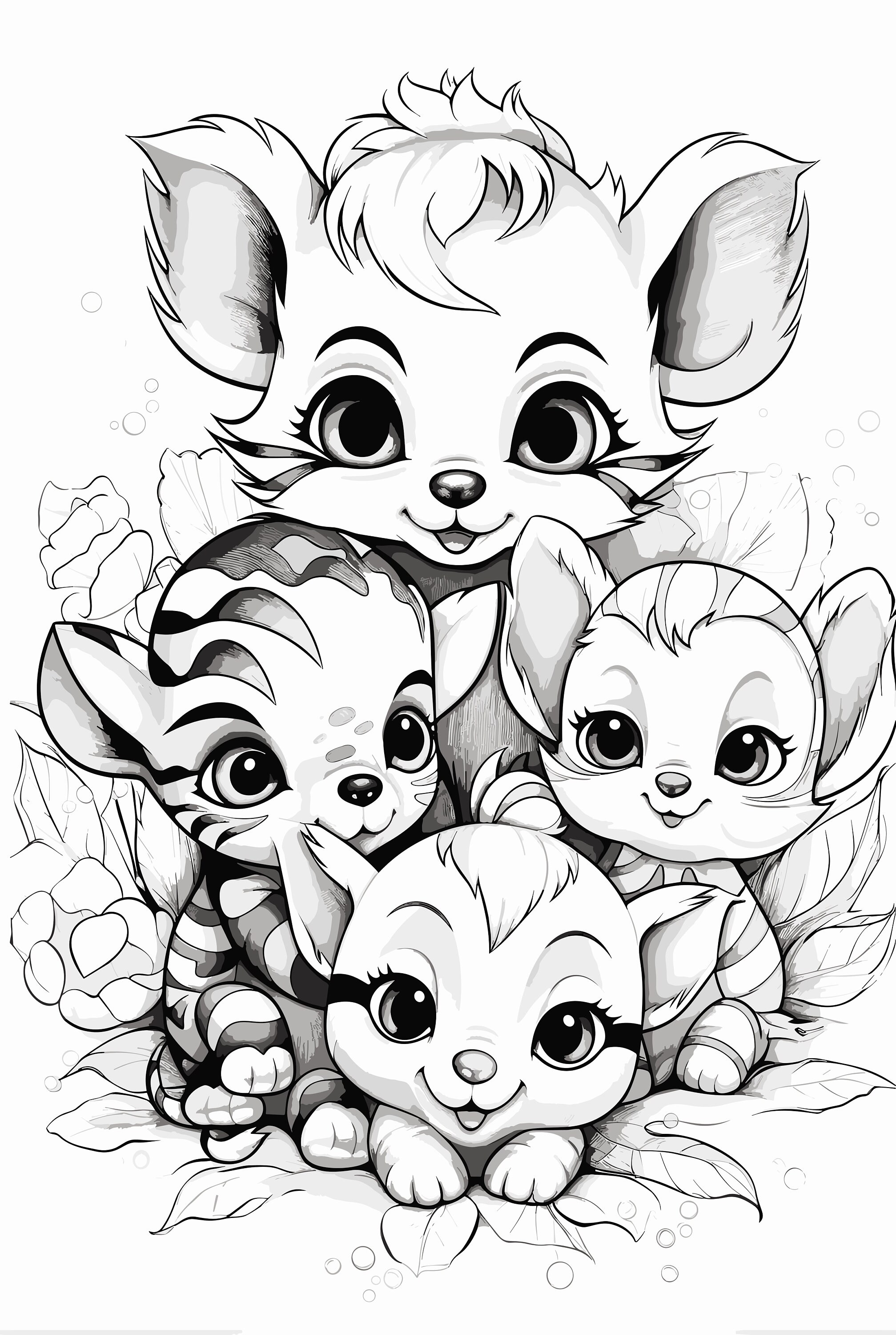 Baby Animals Coloring Pages - Etsy