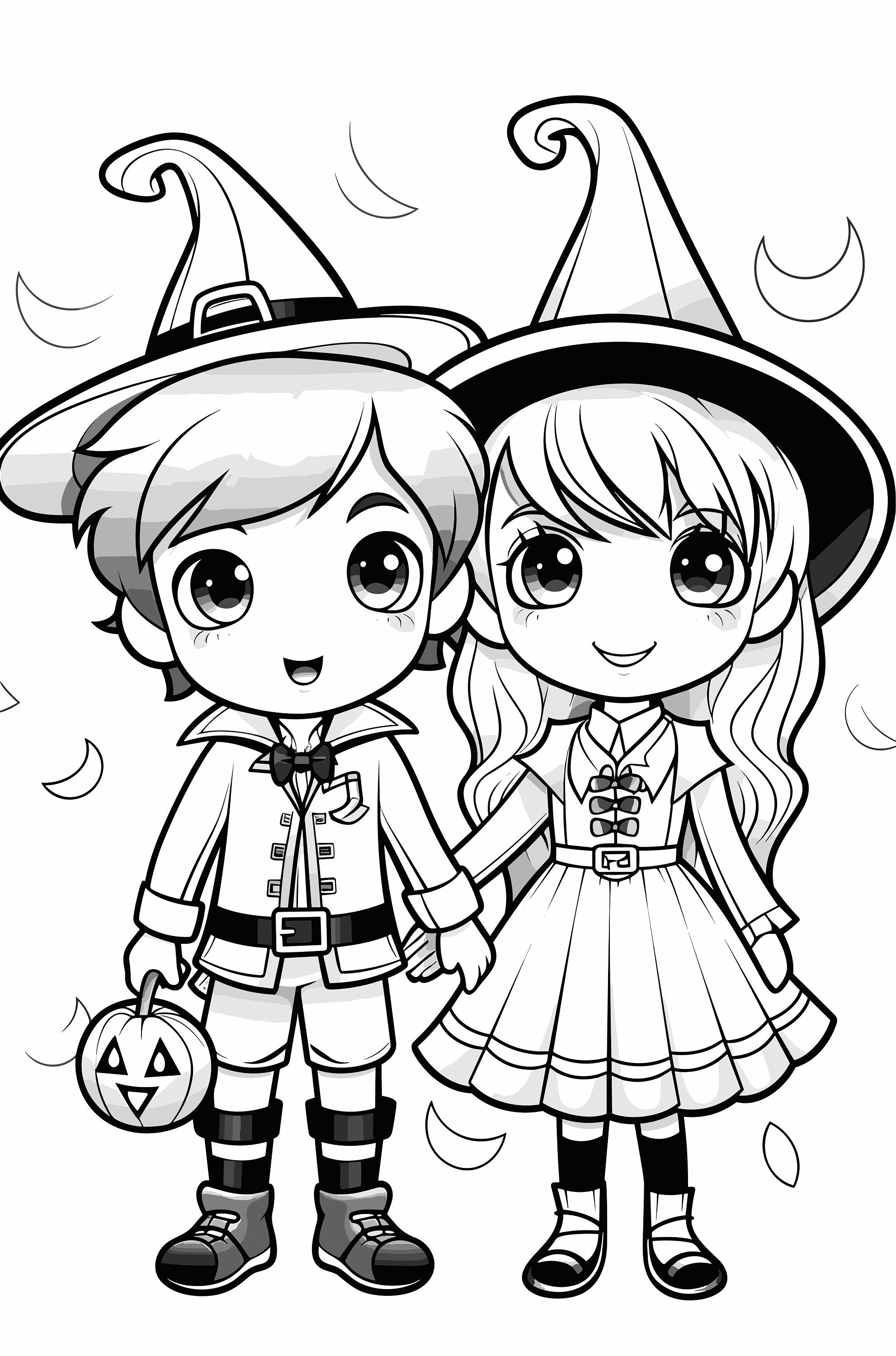 Kids Halloween Coloring Pages Instant Digital Download - Etsy