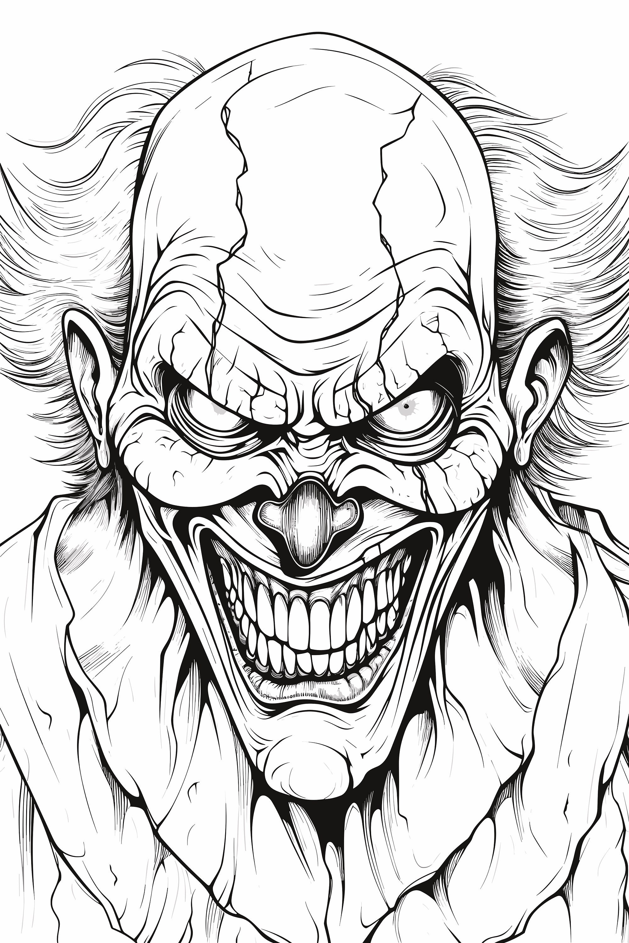 Scary Halloween Coloring Pages - Etsy