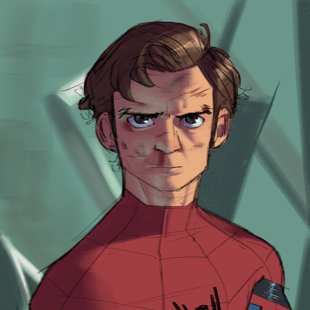 Battle-damaged Spider-man Matte Art Print - Etsy