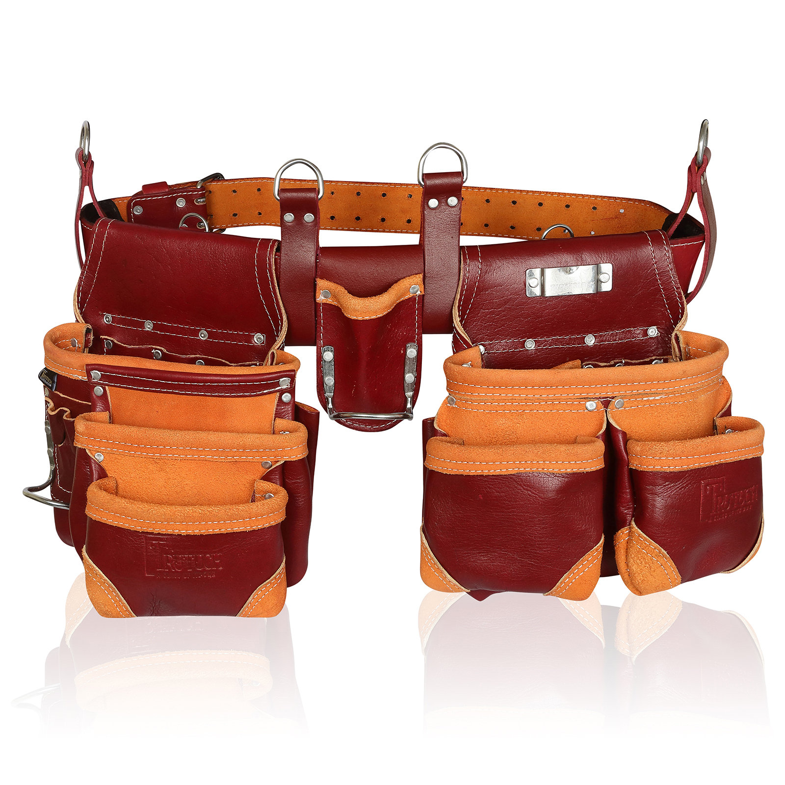 Leather Tool Belt With Padded Pocket Suspenders | Carpenter, Framer - Etsy